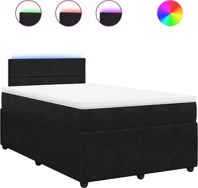 Box spring postel s matrací černá 120 x 190 cm samet 3289988