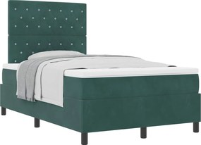 Postel s boxspringem s matrací Tmavě zelená 120 x 190 cm samet 3339755