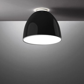Artemide Nur Gloss mini soffitto Halo Black, stropní svítidlo v černém lesku, 1x150W E27, prům. 36cm