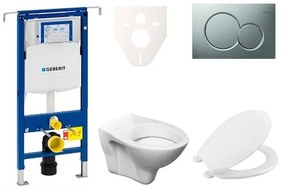 Cenově zvýhodněný závěsný WC set Geberit do lehkých stěn / předstěnová montáž + WC Ceramia S-Line Pro 111.355.00.5NR3