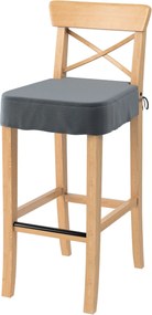 Sedák na židli IKEA Ingolf - barová barva šedá látka sametová