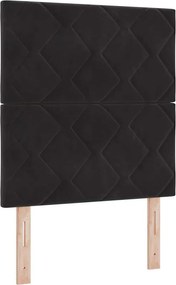 Postel s boxspringem s čelo Černá 80 x 200 cm samet 3344971