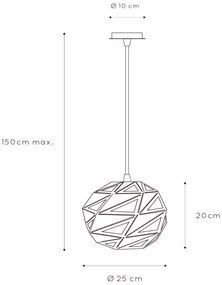 Lucide 21415/25/30 - Lustr na lanku MALUNGA 1xE27/60W/230V
