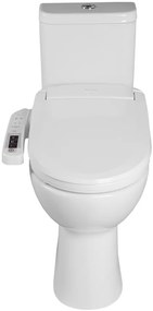 Sapho Sapho, HANDICAP WC kombi zvýšené sedátko s elektronickým bidetem BLOOMING EKO PLUS, Rimless, zadní odpad, bílá, NB-1160D-1