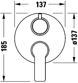 Duravit DC5210008046 - Sprchová baterie pro pod. instalaci D-CODE matná černá