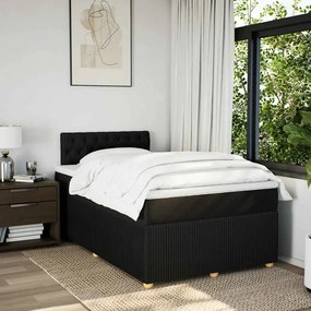 Box spring postel s matrací černá 120x190 cm textil 3289704