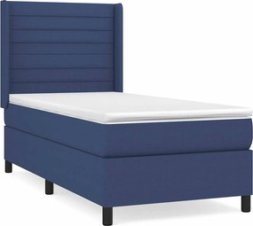 Box spring postel s matrací modrá 80x200 cm textil 3131471