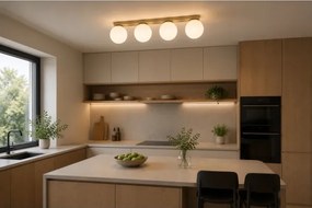BRILAGI - Bodové svítidlo MILO 4xE27/60W/230V béžová/zlatá