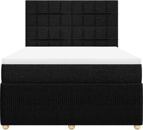 Box spring postel s matrací černá 140 x 190 cm textil 3292053