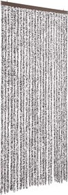 Závěs proti hmyzu hnědý a béžový 100 x 220 cm Chenille 284278