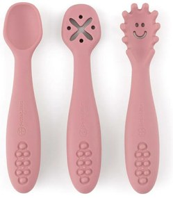 Sada silikonových lžiček pro učení se jíst 3 ks. Take&amp;Match růžová 6m+ PETITE&amp;MARS