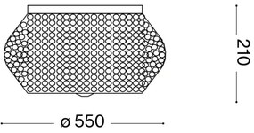 Ideal Lux - Křišťálové stropní svítidlo PASHA 10xE14/40W/230V pr. 55 chrom