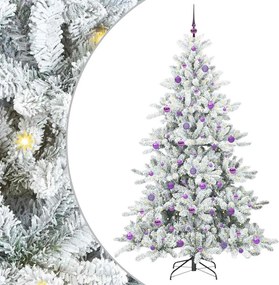 Umělý Skládací Vánoční Strom s stojanem Bílá 210 cm PVC a ocel 3397737