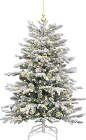 Umělý Skládací Vánoční Strom Bílá 150 cm PE a PVC 3395635