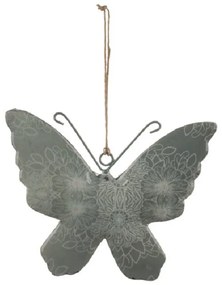 Závěsná dekorace motýl tmavě šedý