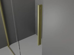 Mexen Velar, posuvné dveře do otvoru typ Walk-In 150 cm, 8mm čiré sklo, zlatá matná, 871-150-000-03-55