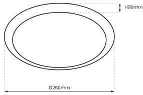 Stropní svítidlo Fury, 1x bílé PVC stínítko, w