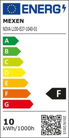 Mexen Nova, LED žárovka E27, A60, 10W, neutrální - 4000K, 1055 lm - L100-E27-1040-01