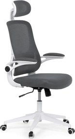 Kancelářská židle KA-Q843 GREY, houpací mechanismus, šedá síťovina (61 x 59) cm