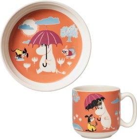 Set hrnku a talíře Moomin Under the Umbrella, dárkový box