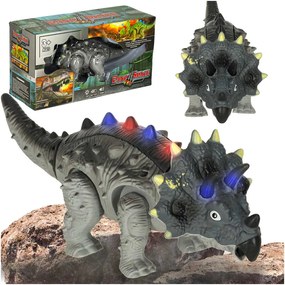 Creative Corner Dálkově ovládaný dinosaurus RC Triceratops chodí svítí řve