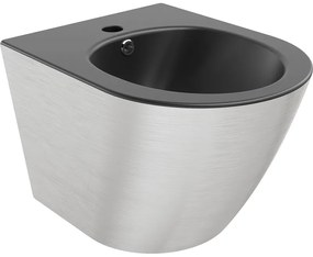 Mexen Lena, závěsný bidet 480x370x325 mm, černá matná - stříbrný vzor, 35224873