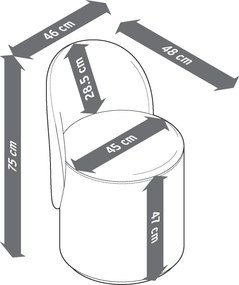 Tchibo - Otočná stolička s opěradlem - barva: béžová