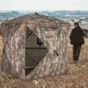 Costway 270° průhledný maskovací stan výsuvný vyrobený z robustního Oxfordu