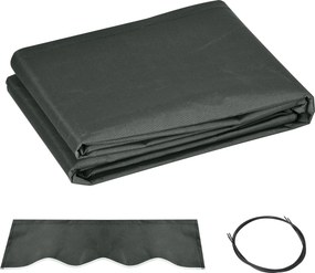 Náhradní plátno Outsunny pro markýzu - Měkký vlnkový lem - Vysoce husté polyesterové 280 g/m² s ochrannou proti UV záření v šedé 3,82D x 2,4Š (projek…