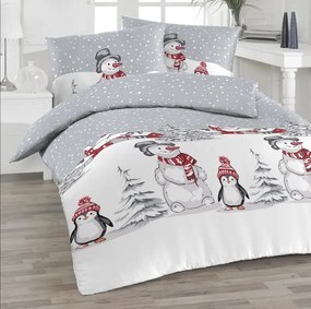 Florella Flanelové povlečení Renun Grau Rozměr: 70x90 + 140x200 cm