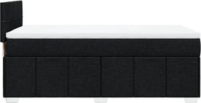 Box spring postel s matrací černá 100 x 200 cm textil 3289281