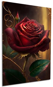 Obraz růže zlatý plamínek Rozměr: 60 x 90 cm
