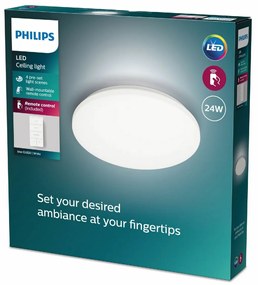 Philips 8720169196070 stropní LED svítidlo Izso 1x 24 W 2500lm 2700-6500K, pr. 38 cm + ovladač