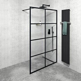 Gelco Gelco, CURE BLACK sprchová zástěna 1400 mm, čiré sklo, CB140
