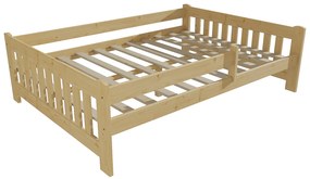 Vomaks Dětská postel DP 022 XL se zábranou Rozměr: 140 x 200 cm, Barva: bezbarvý lak
