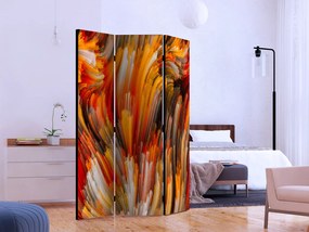 Pokojová zástěna Oceán ohně (3-dílný) - umělecká kompozice na barevném pozadí