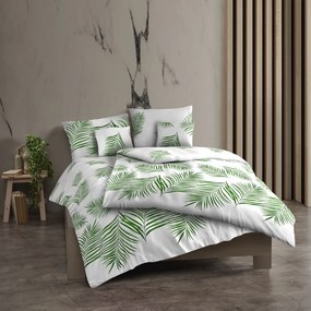Kvalitex Bavlněné povlečení Tropical bílá, 200 x 200 cm, 2 ks 70 x 90 cm