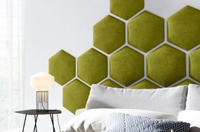 Eka Čalouněný panel Hexagon Trinity 40,5 cm x 35,3 cm - Olivová 2312