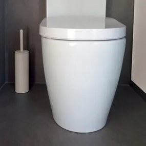 Spirella AKIRA WC štětka matná šedohnědá / ocel