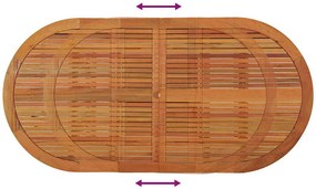 Zahradní stůl 200 x 100 x 75 cm masivní eukalyptové dřevo 316072
