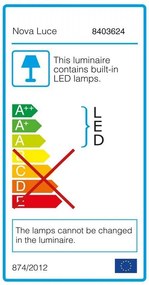 NV 8403624 Venkovní nástěnné svítidlo LUTON tmavě šedý ABS LED 1.2W 3000K IP65 100-220V vč. driveru - NOVA LUCE