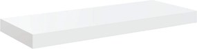 Plovoucí nástěnné police 2 ks lesklé bílé 60x23,5x3,8 cm MDF 323749