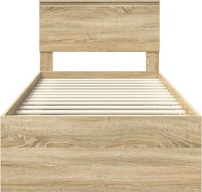 Rám postele s čelo Sonoma 90 x 190 cm Masivní borové dřevo 3410656