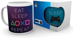 Hrnek playstation - eat sleep play repeat - hrnek