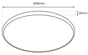 LED RGB Stmívatelné stropní svítidlo RINGO LED/36W/230V + dálkové ovládání