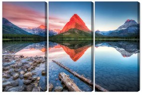 Vícedílný obraz Jezero Swiftcurrent V Usa Nedostatek Nedostatek Plátno Canvas 180x120