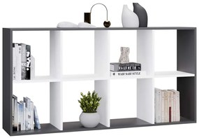 Regál MALAX 2X4 antracit/bílá
