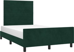 Rám postele bez matrací tmavě zelené 120x190 cm samet 3270587