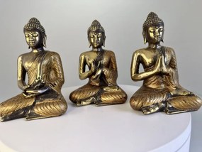 Set 3 Budhů z kovu