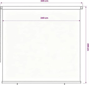 Venkovní roleta 185 (Š) x 230 (V) cm modrá HDPE 312854